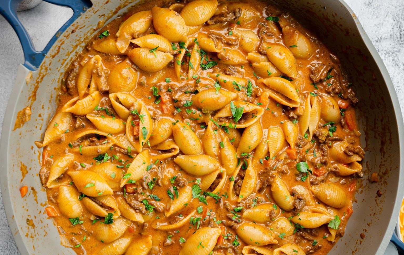 Cheesy One-Pot Hamburger Pasta recipe